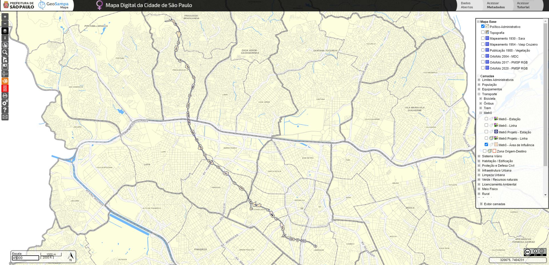 Metrô - Área de Influência